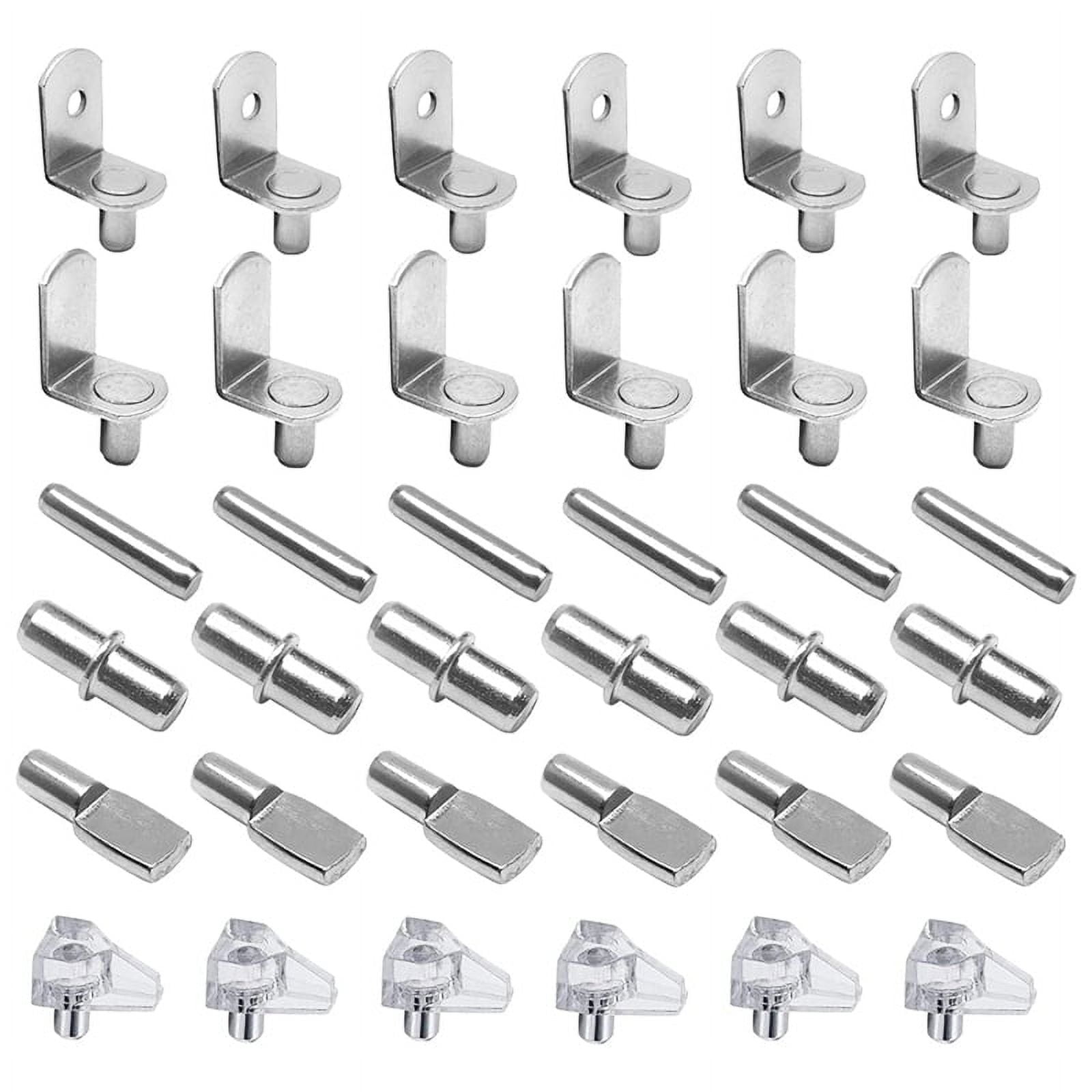 72Pcs Shelf Pegs Support Kit, 6 Styles Shelf Pins, Nickel Plated ... 72Pcs Shelf Pegs Support Kit, 6 Styles Shelf Pins, Nickel Plated ...