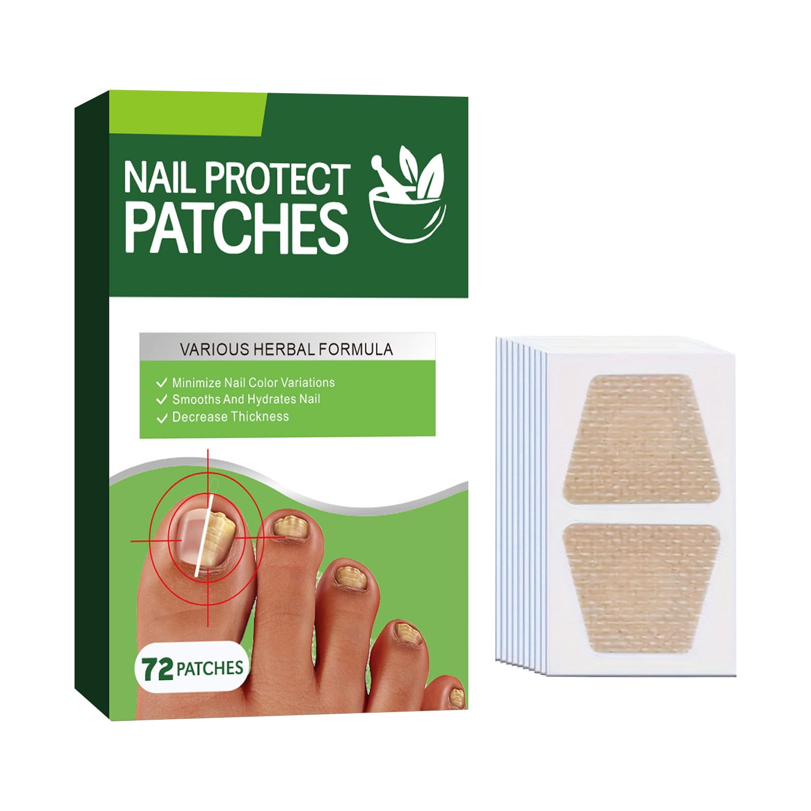 72Pcs Toenail Extra Strength, Nail Patches For Nail Overnight, Nail Repairing For Damaged Nails ...