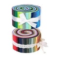 Walmart 72-Piece Cotton Pre-Cut Assorted Jelly Fabric Roll, 2.5 Inch ...