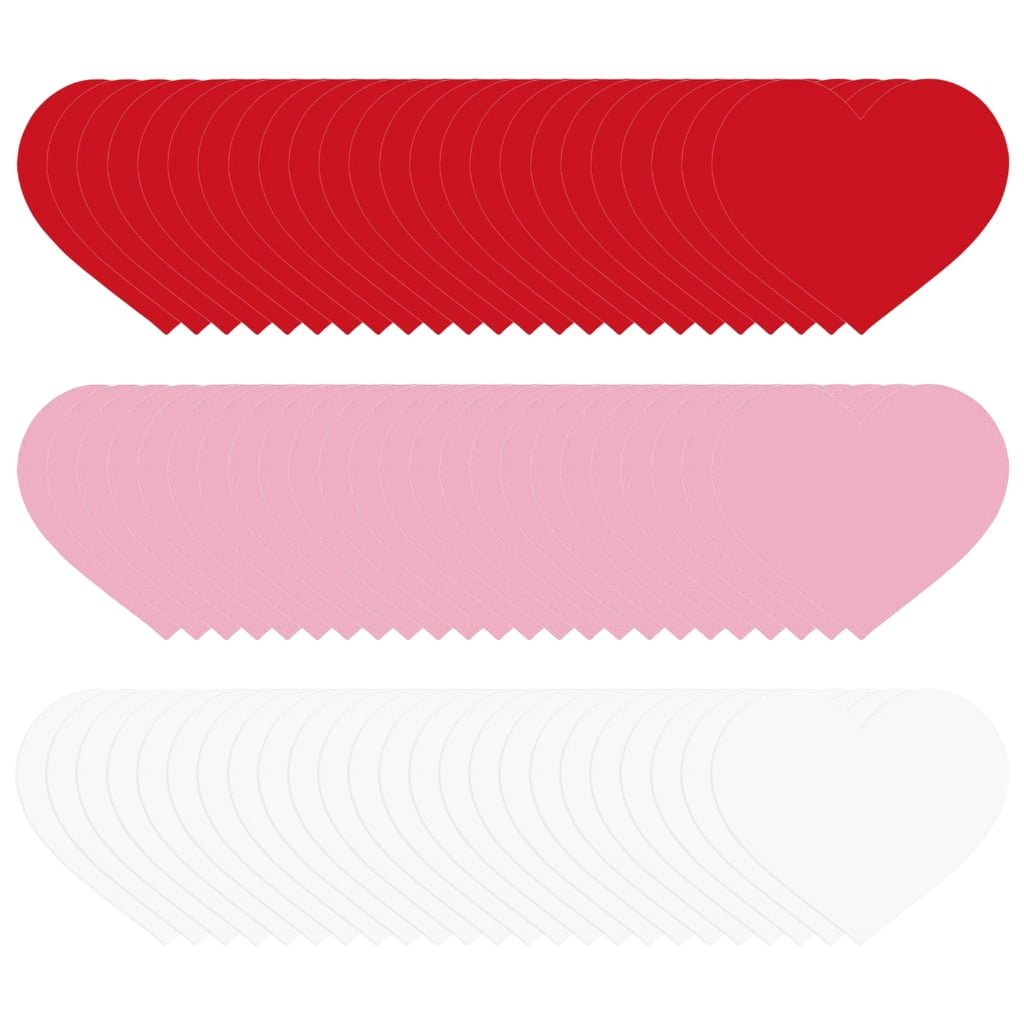 72Sheets White Pink Red Heart Paper Cutouts 6x5Inch Heart Shape Note ...