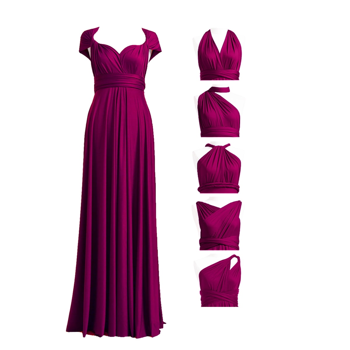 72Styles Infinity Dress with Bandeau, Convertible Bridesmaid Dress ...