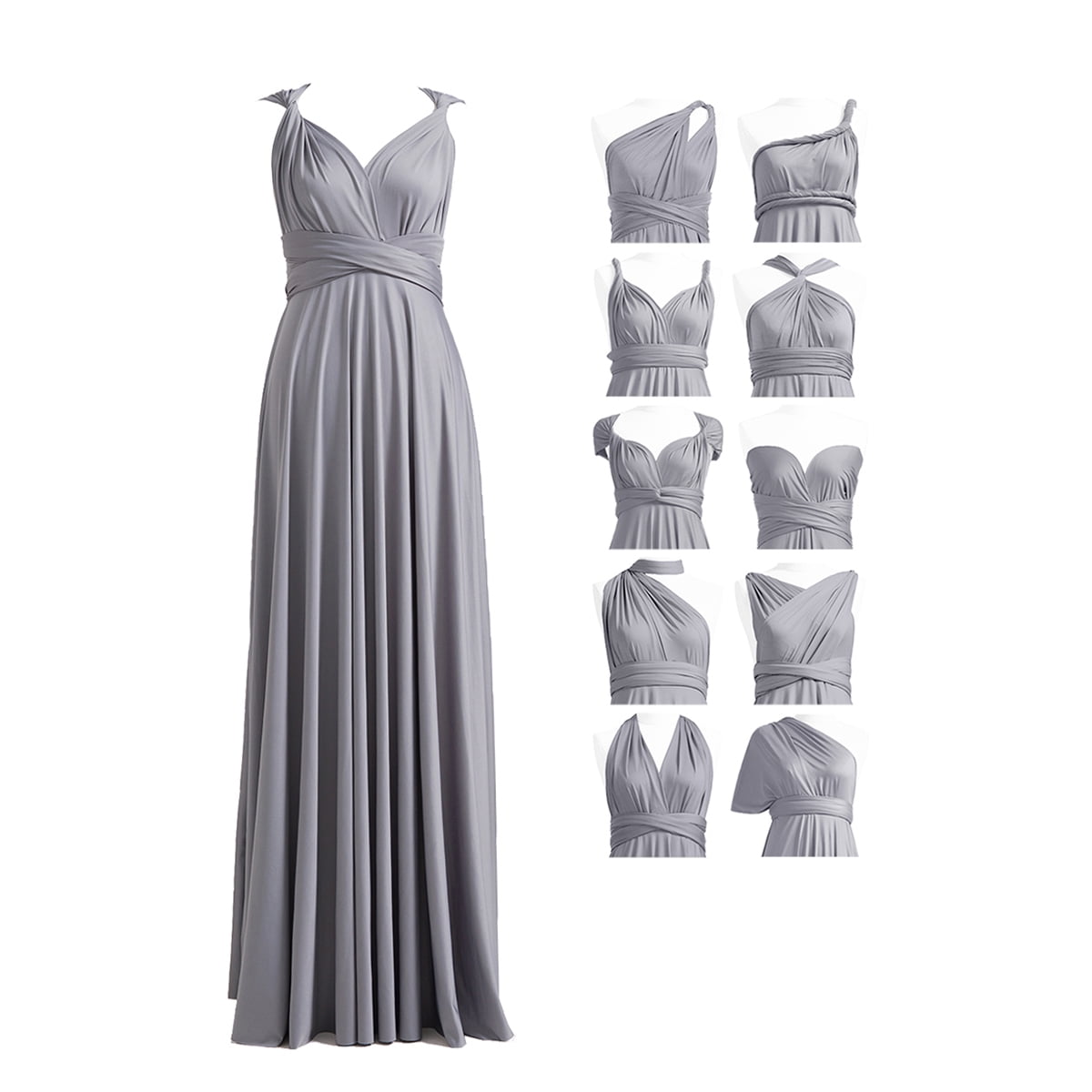 72Styles Infinity Dress with Bandeau, Convertible Bridesmaid Dress ...