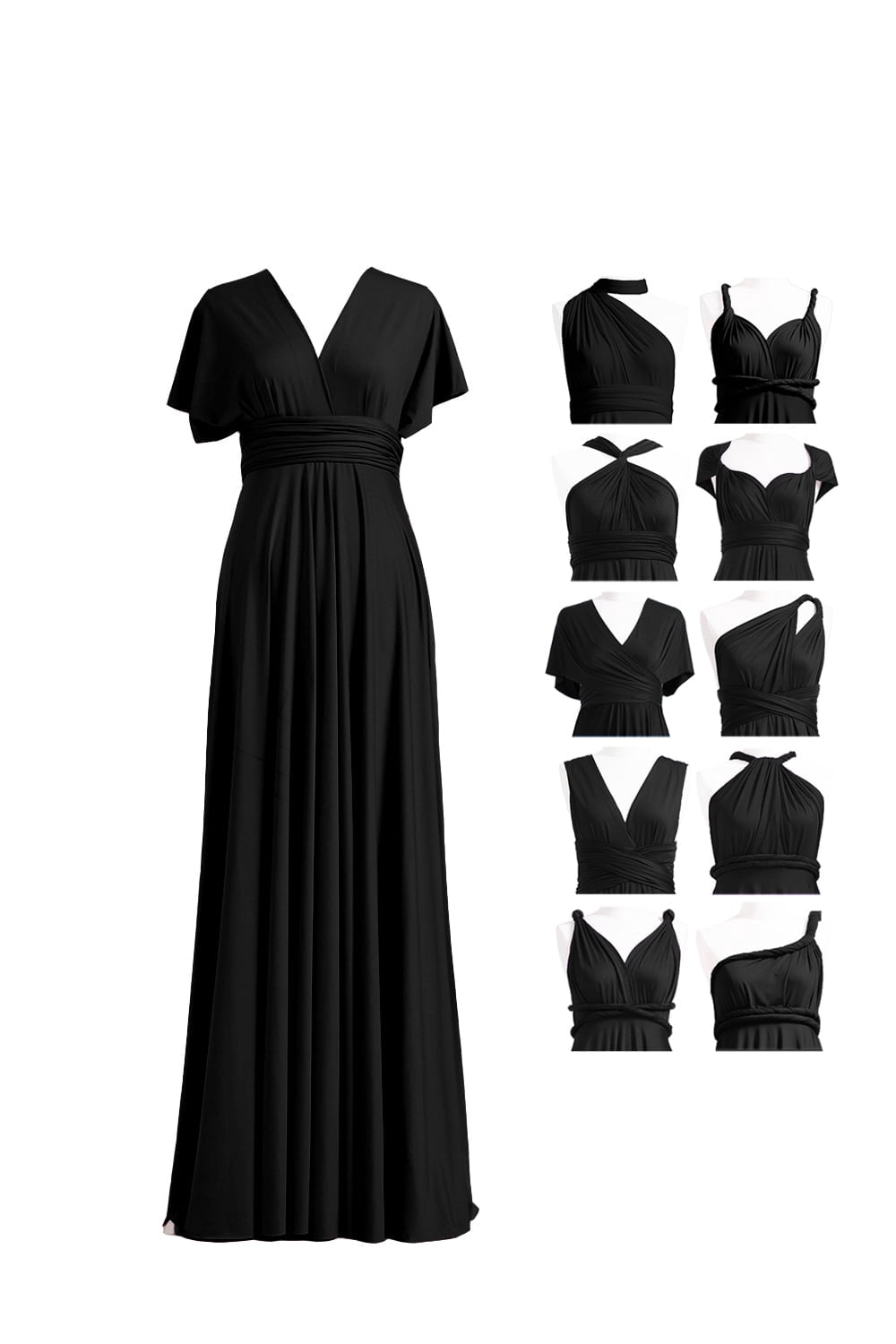 72Styles Womens Bridesmaid Convertible Infinity Dress Transformer ...