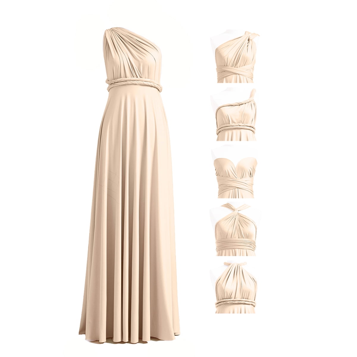 72Styles Womens Infinity Dress with Bandeau, Convertible Bridesmaid ...