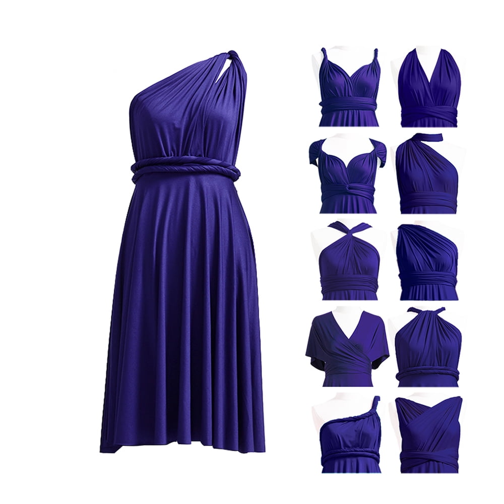 72Styles Womens Knee Length Short Infinity Dresses for Bridesmaids ...