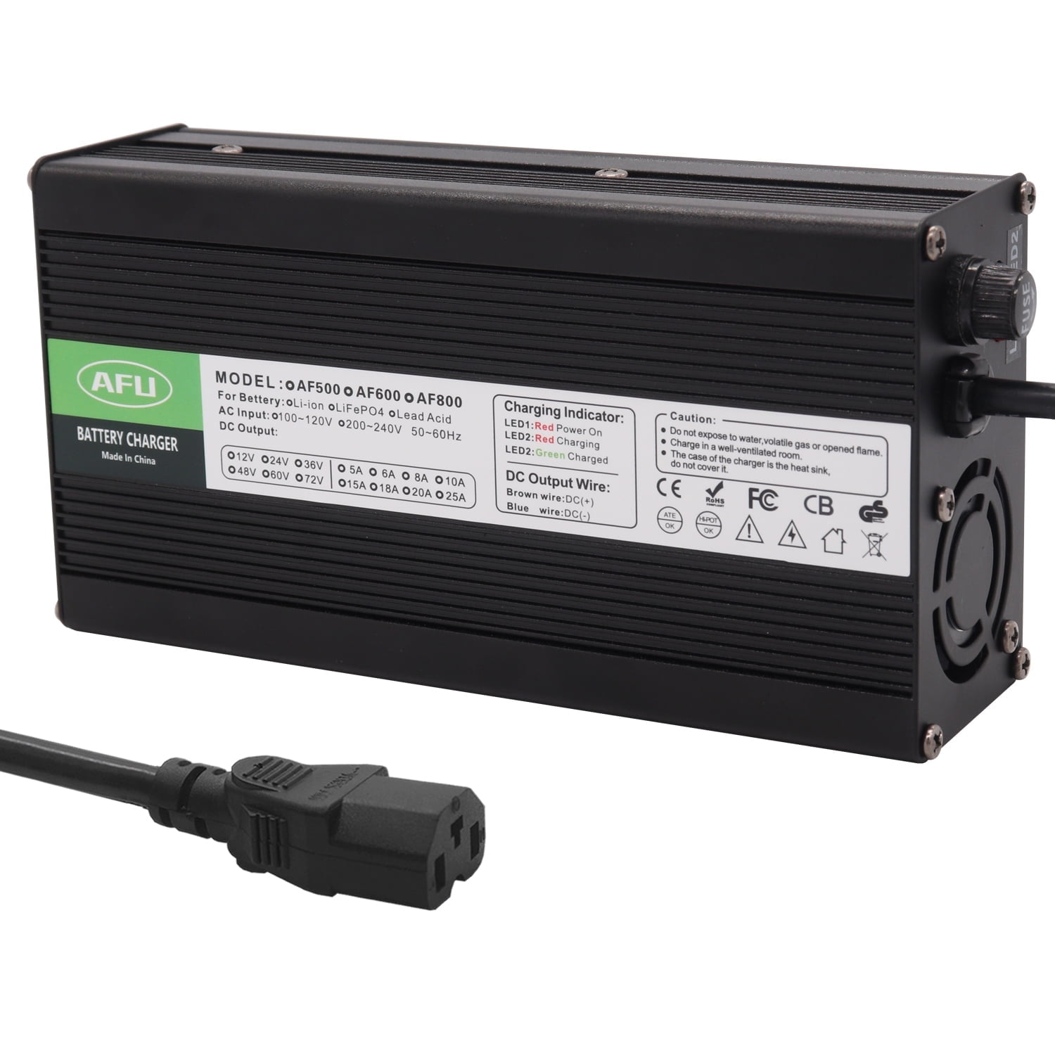 72V 5A Lead Acid Battery Charger Used for 82.8V Lead Acid AGM GEL VRLA ...