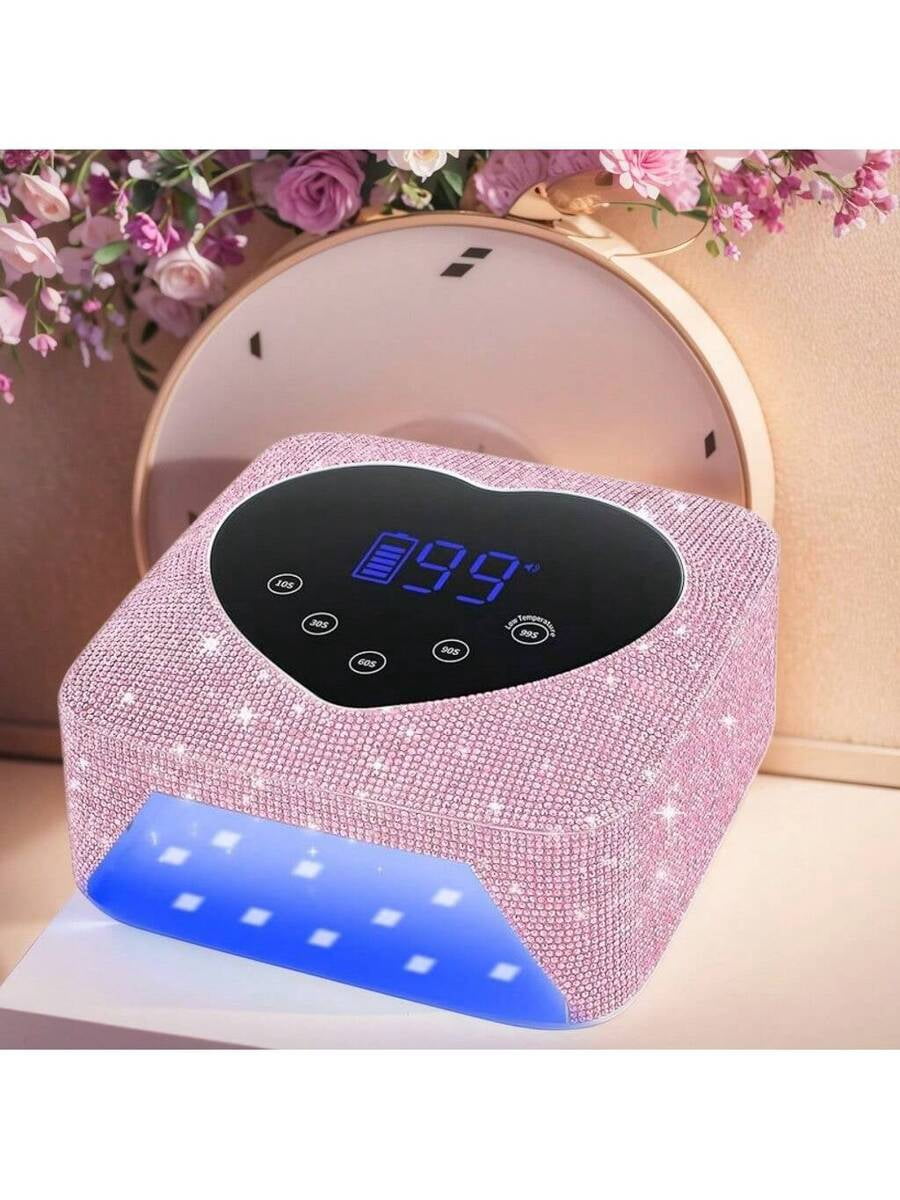 72W Cordless Rechargeable UV Nail Lamp with 5 Timer Settings, Touch ...