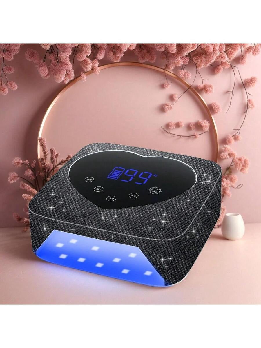 72W Cordless Rechargeable UV Nail Lamp with 5 Timer Settings, Touch ...