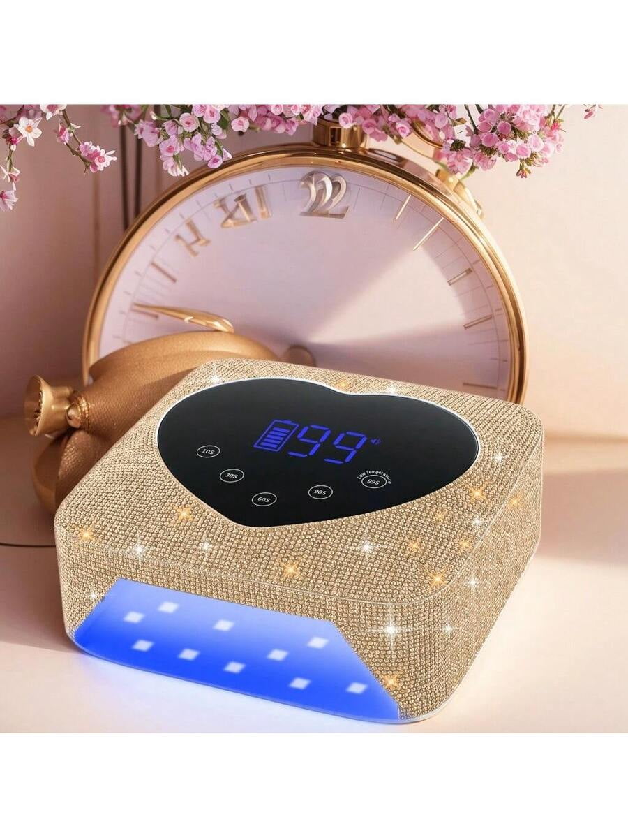 72W Cordless Rechargeable UV Nail Lamp with 5 Timer Settings, Touch ...