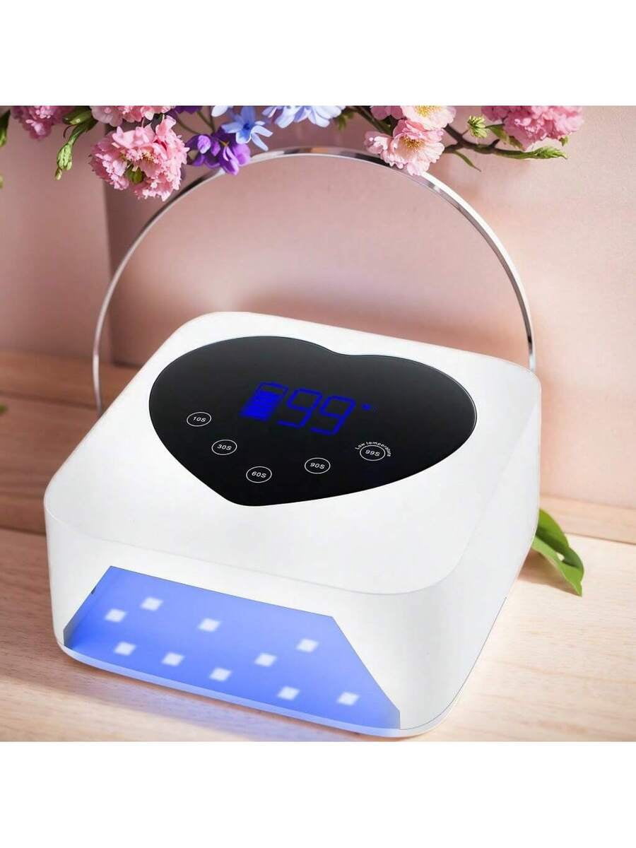 72W Cordless Rechargeable UV Nail Lamp with 5 Timer Settings, Touch ...