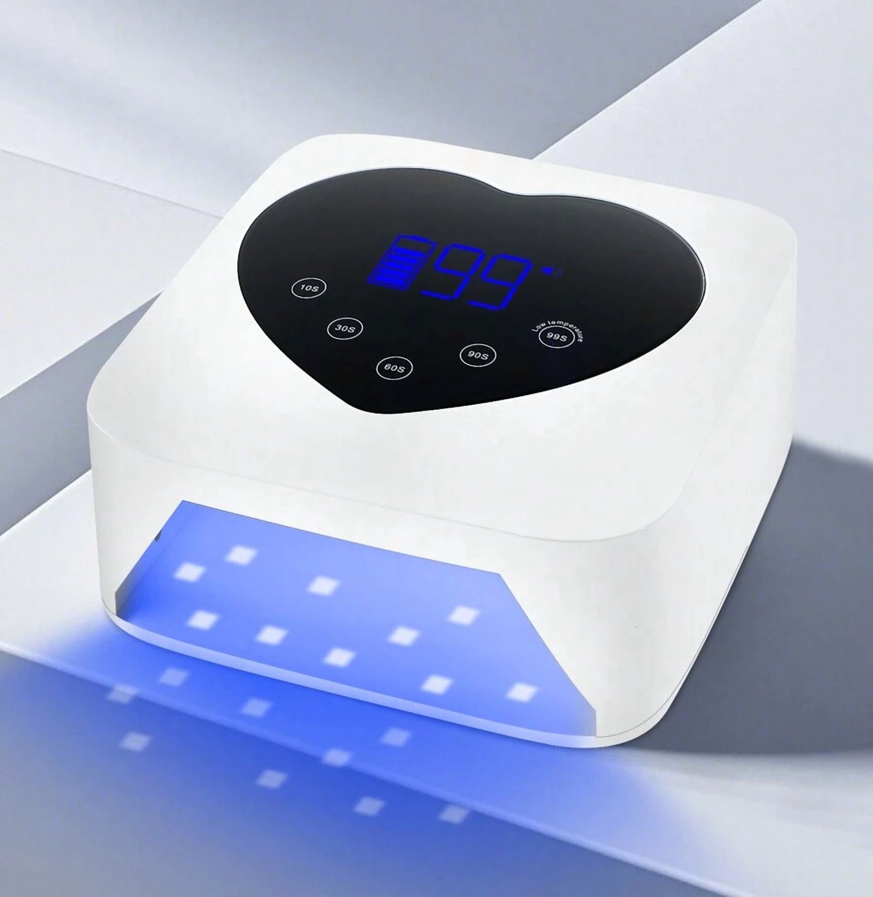 72W Rechargeable UV Nail Lamp For Gel Nails With 5 Timer Setting ...