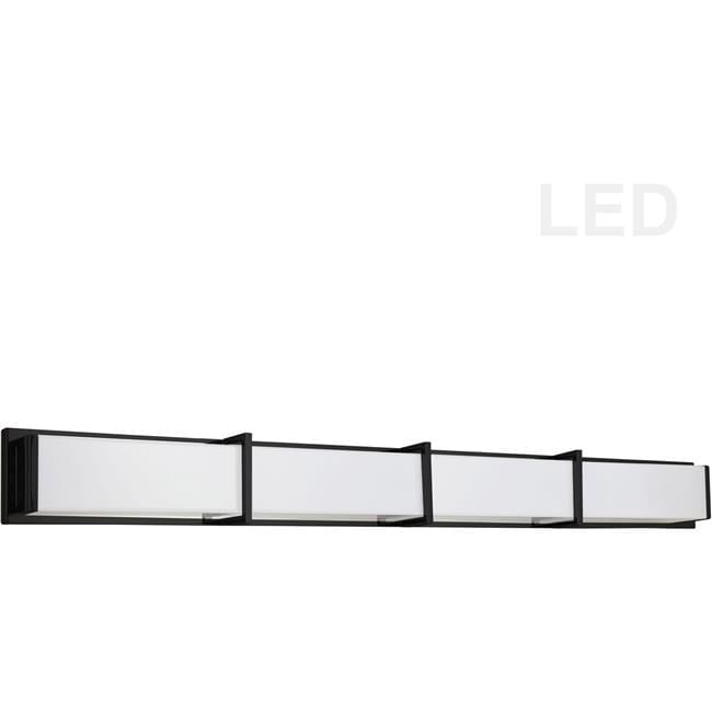 72W Vanity Light, Matte Black & White Acrylic Diffuser - Walmart.com