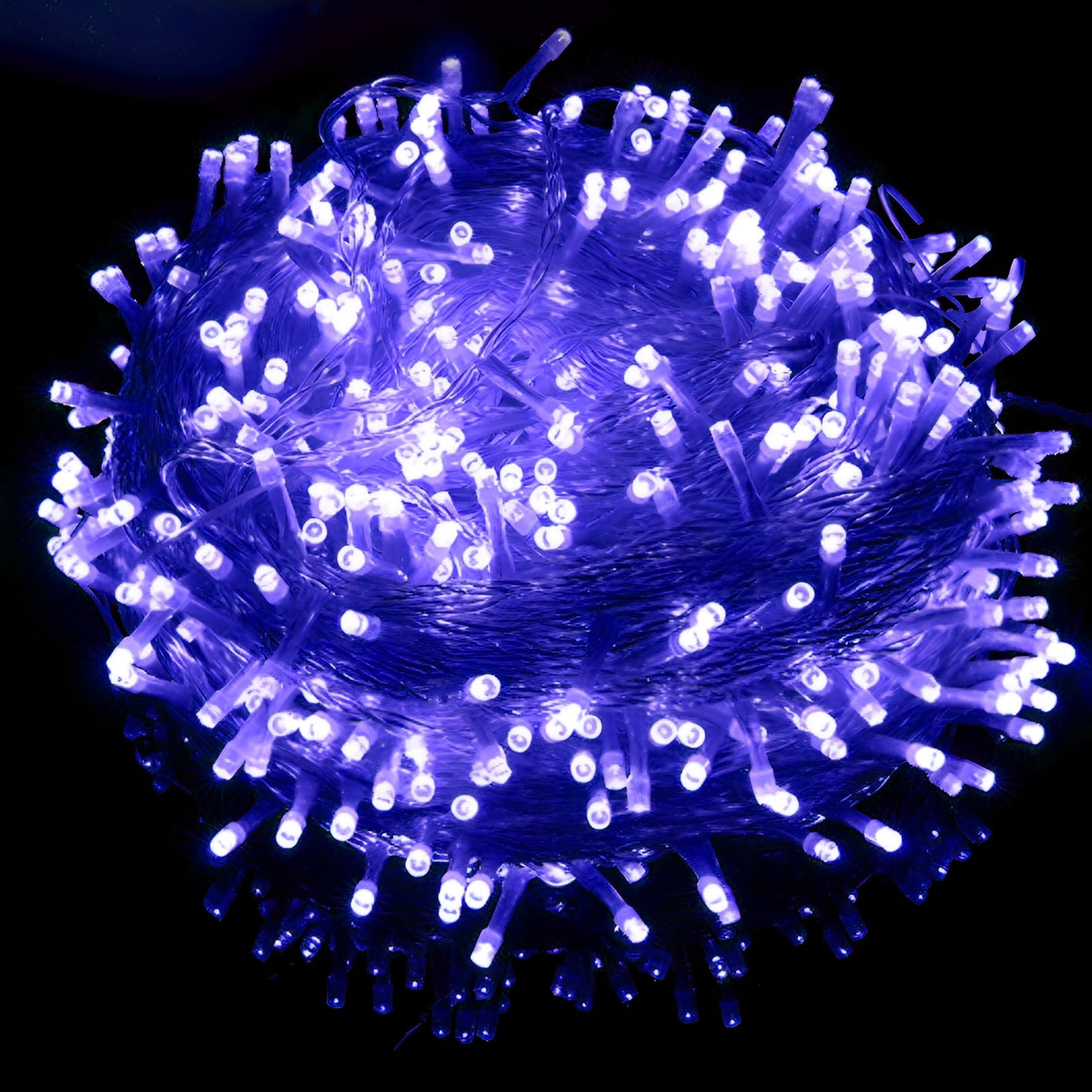 72ft 220 LED Connectable Purple Christmas Lights, 8 Lighting Modes ...