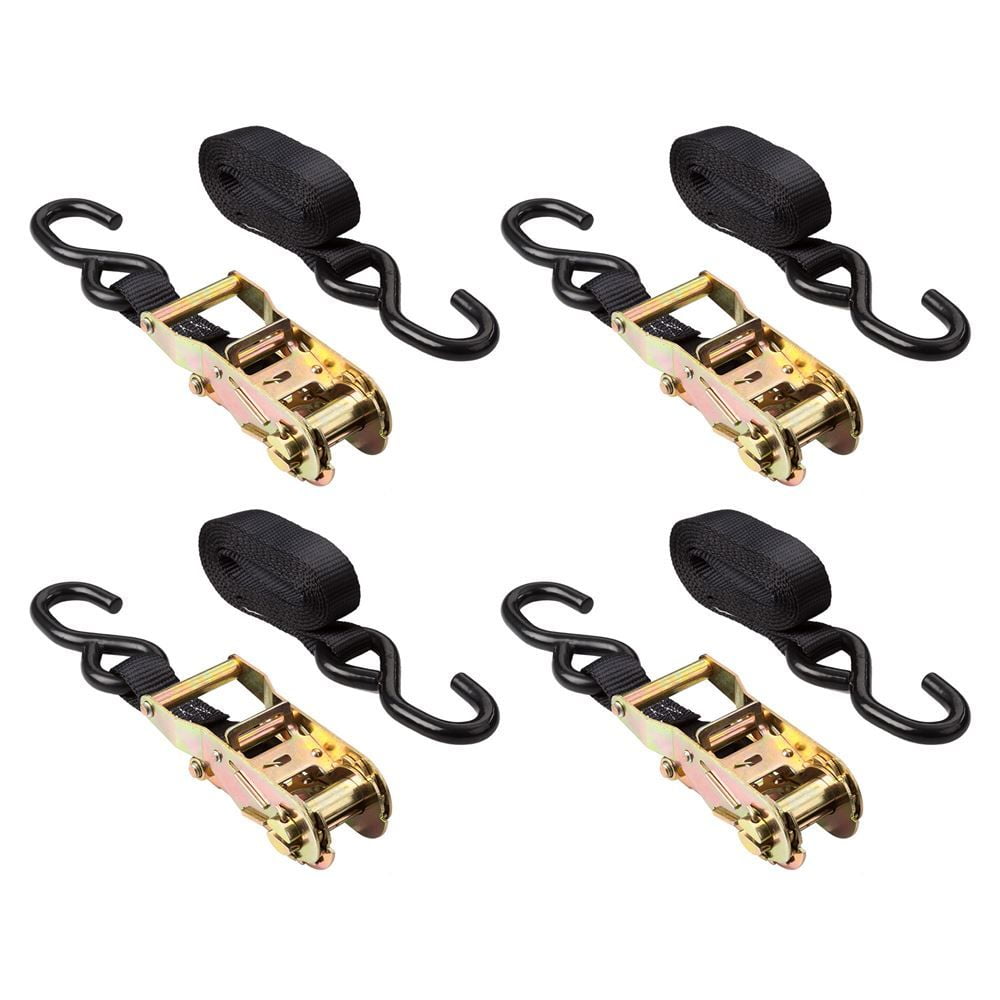 72in Black Motorcycle & ATV Ratchet Tie-down strap set - Walmart.com