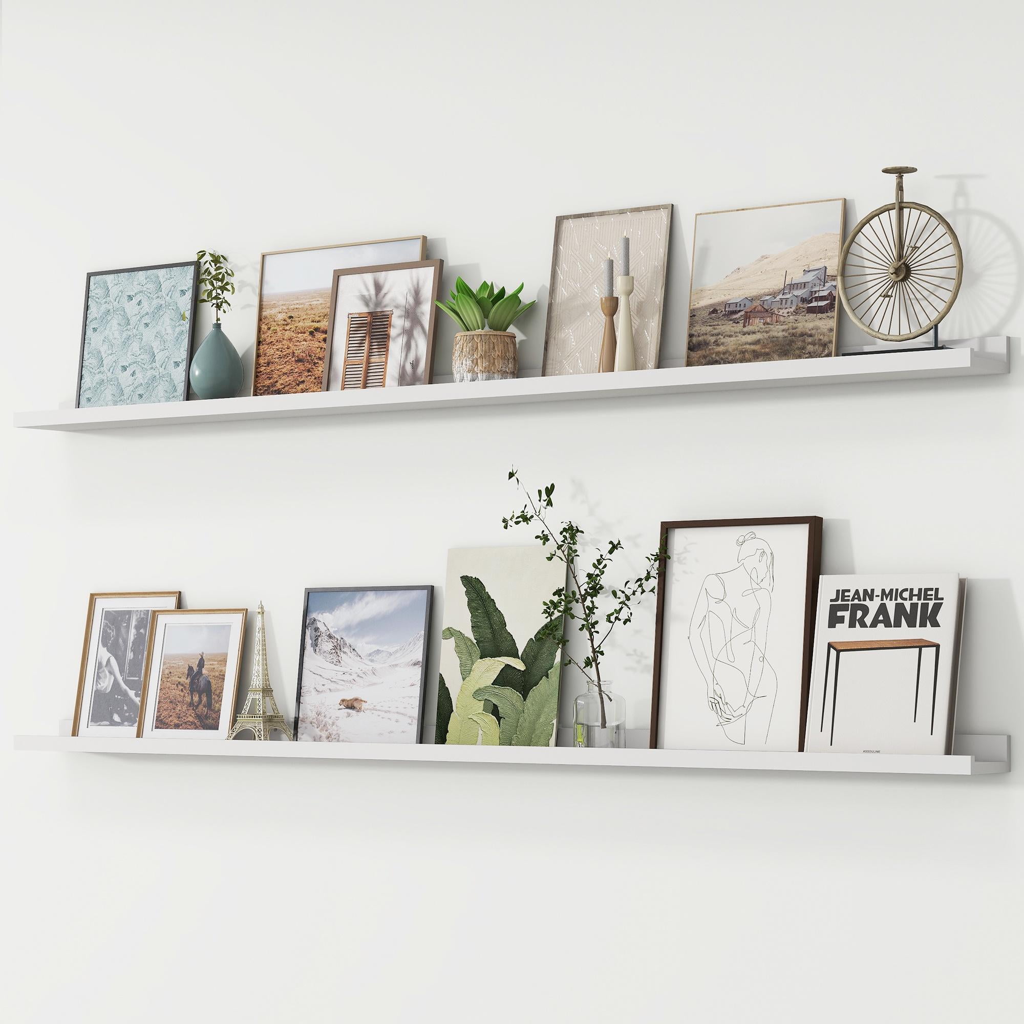 72inch Picture Ledge, Floating Shelves Wall Mounted Set of 2, Photo ...