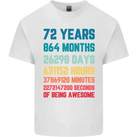 72nd Birthday 72 Year Old T-Shirt - Walmart.com