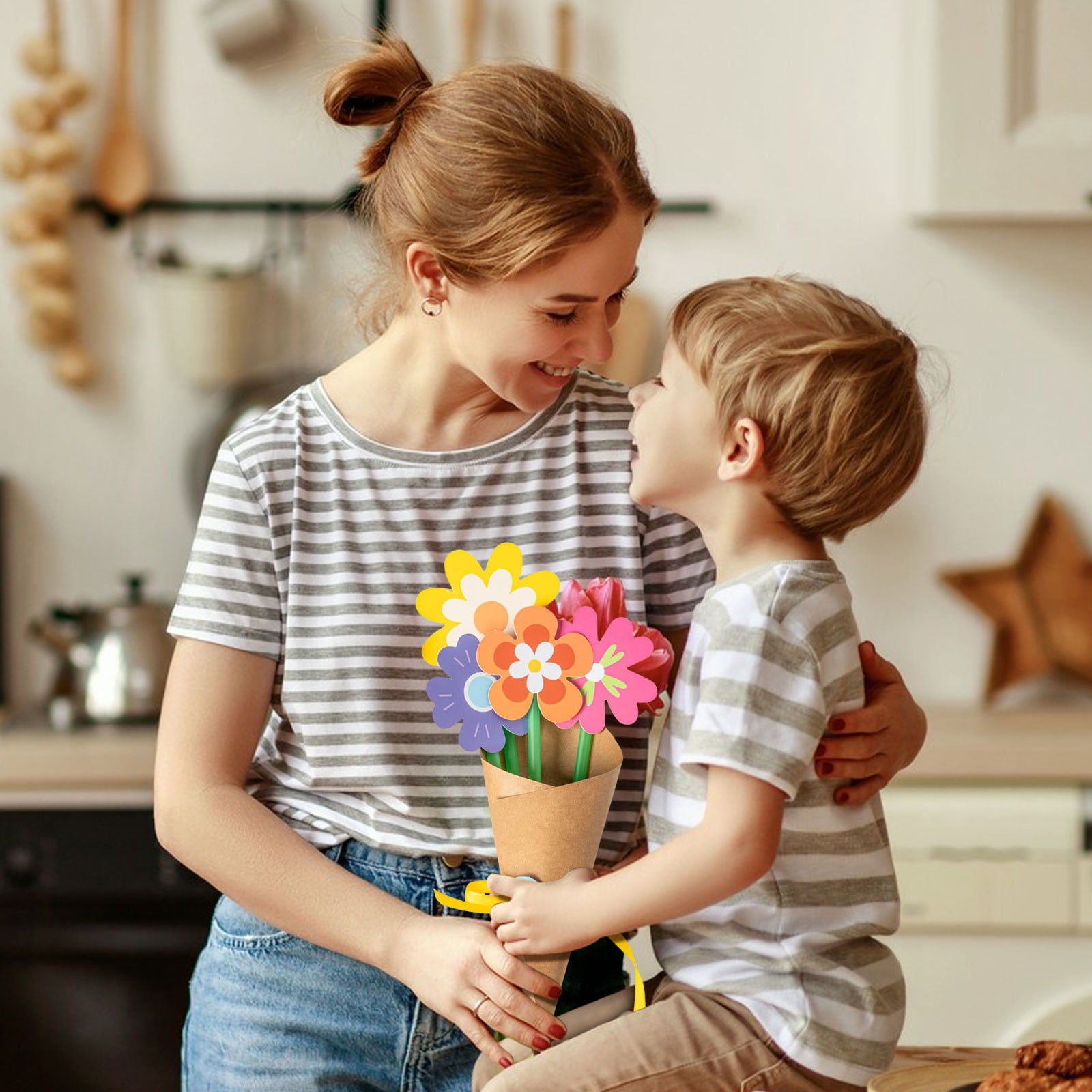 72pc Flower Bouquet Craft Kit Mother's Day Flower Bouquet Craft for ...