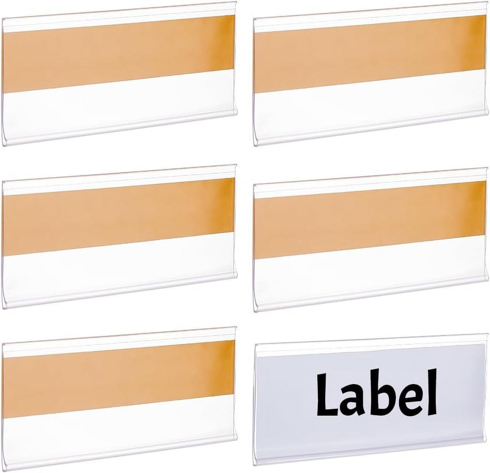 72pcs 72Pcs Self Adhesive Label Holders PVC Plastic Shelf Tag Label ...