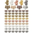 72pcs 9 colors Tibetan style Zinc Alloy Tube Bails Loop Bails Bail ...