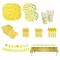 72pcs Complete Lemon Themed Dinnerware Party Pack Serves 10 Guests ...