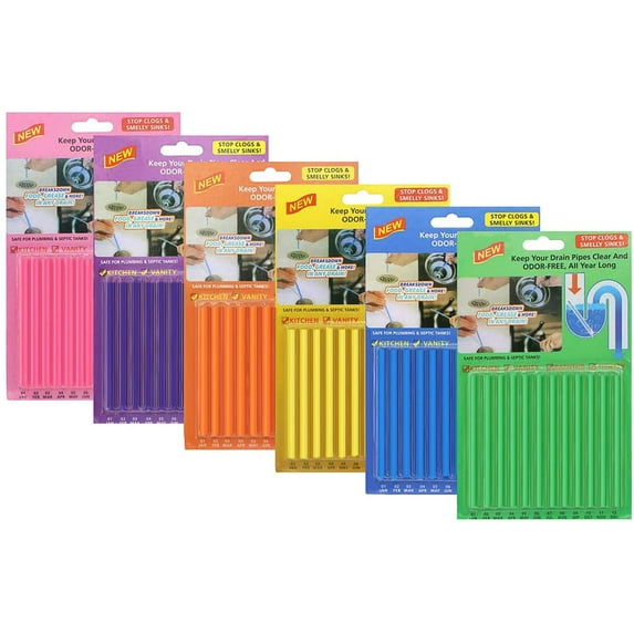 72pcs Drain Cleaner Deodorizer Sticks - Keep Drain Pipes Clear, Prevent ...