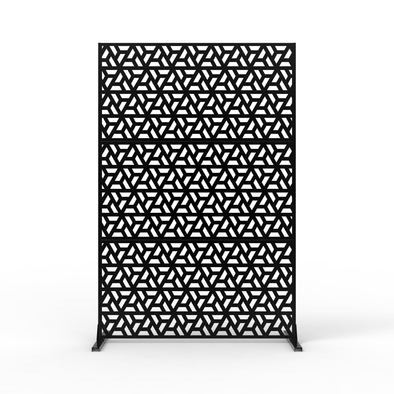 72x 47 in Metal Privacy Screen Outdoor, Freestanding Galvanized Steel ...