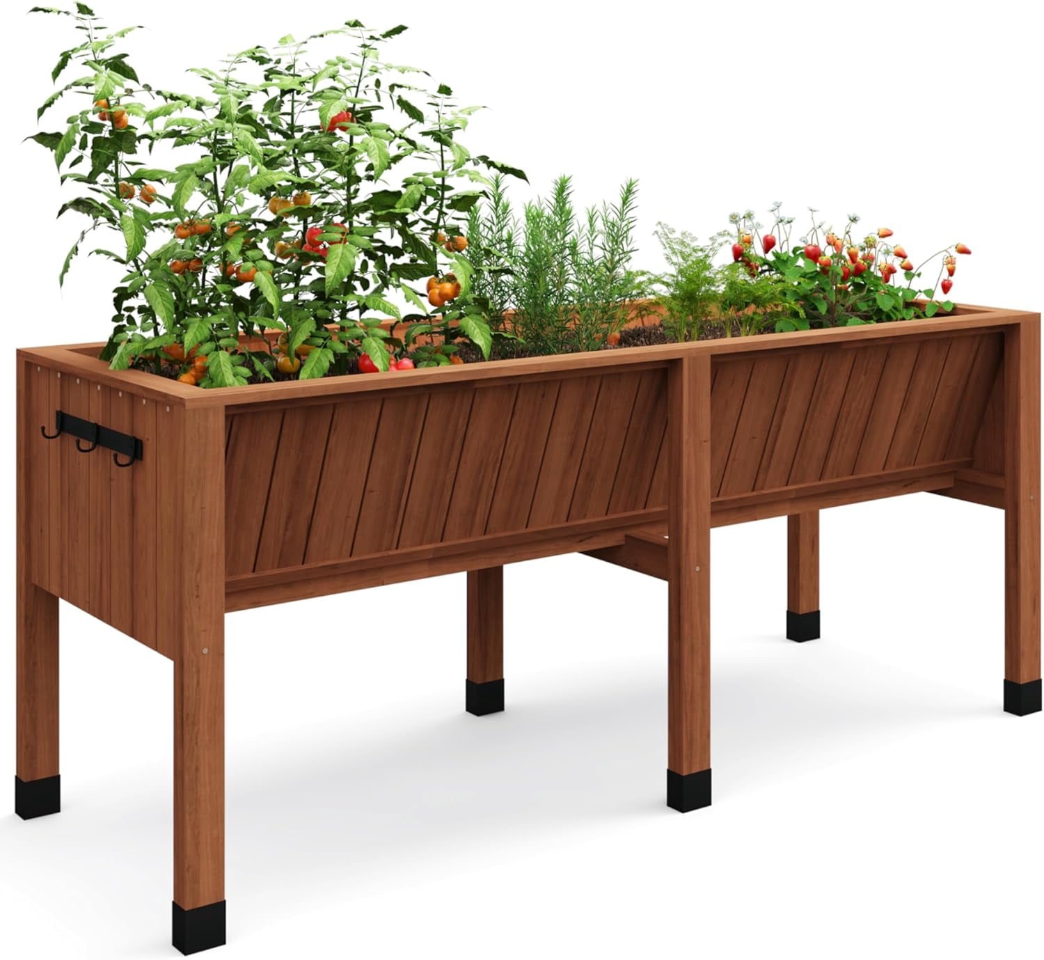 72x26x30in Raised Garden Bed with Legs-Wooden Elevated Raised Garden ...
