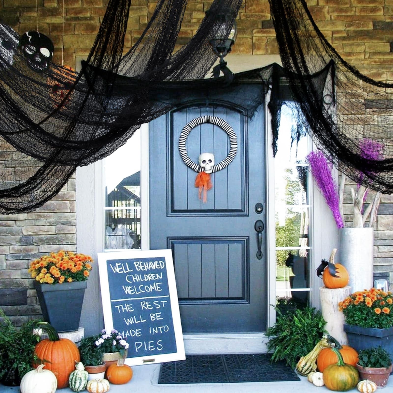 72x30Inch (183X76CM) Halloween Black Cloth for Party Decorations ...