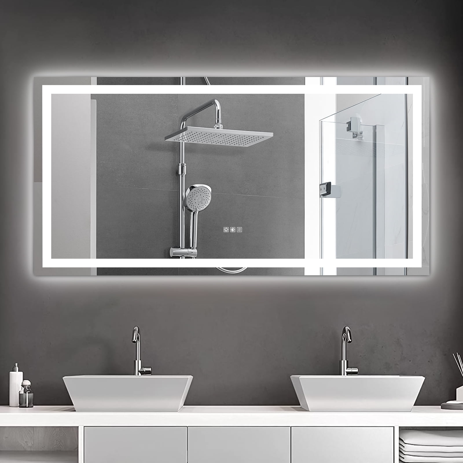 72x36 Inch LED Bathroom Mirror with Lights,Anti-Fog Dimmable Lighted ...
