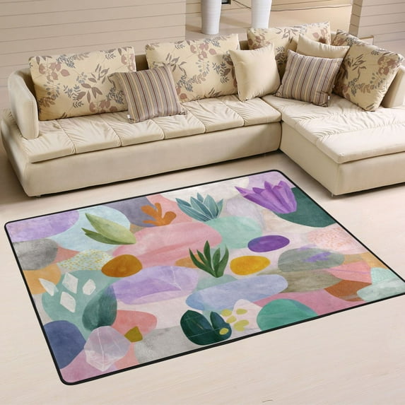 72x48in Area Rug Machine Washable Floor Mats Skid-Resistant Backing ...