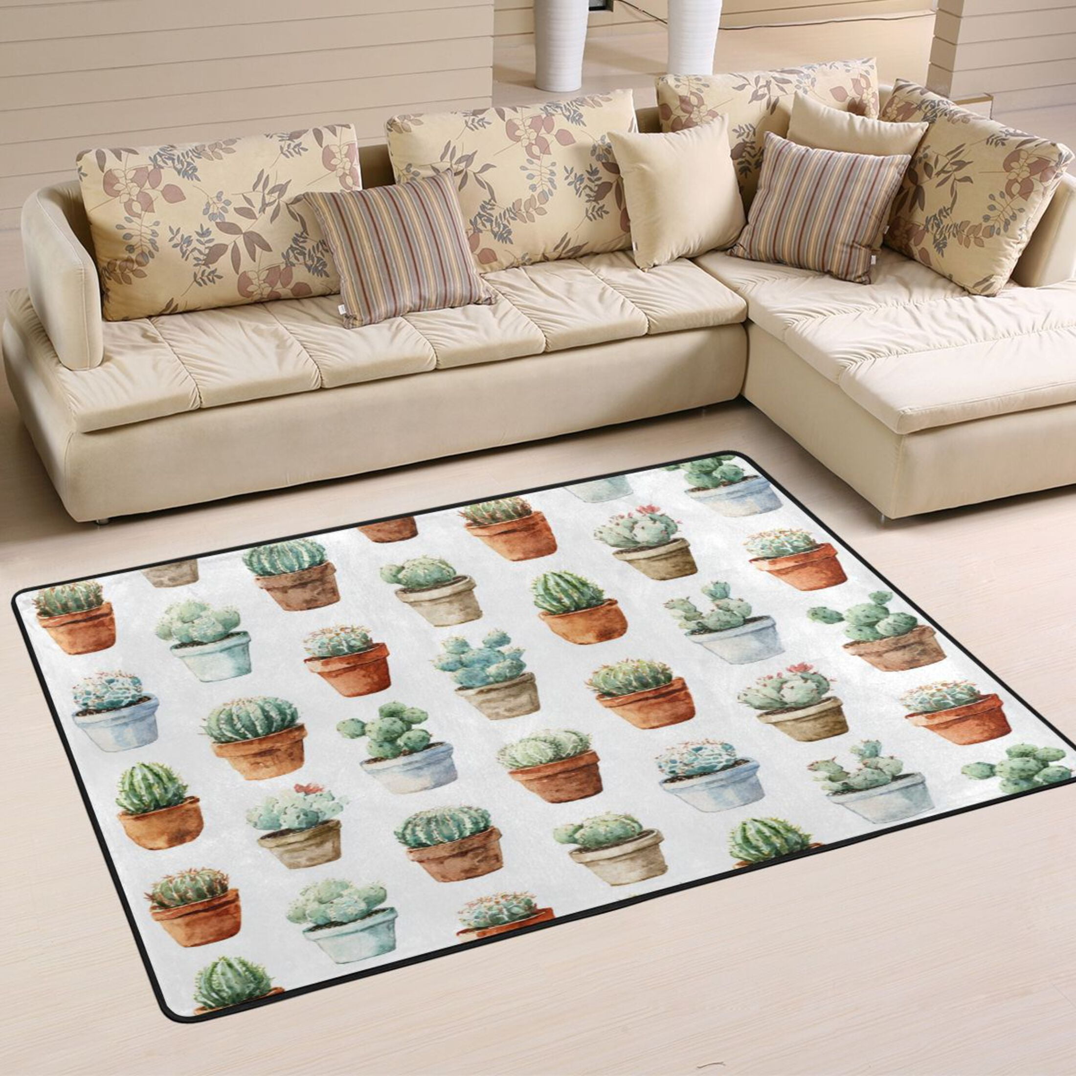 72x48in Area Rug Machine Washable Floor Mats Skid-Resistant Backing ...