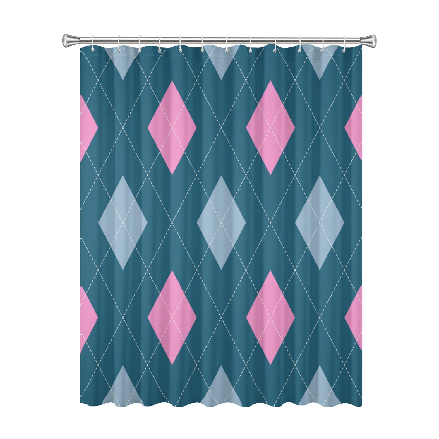 72x72 Inch Fabric Shower Curtain Waterproof Polyester, Elegant ...