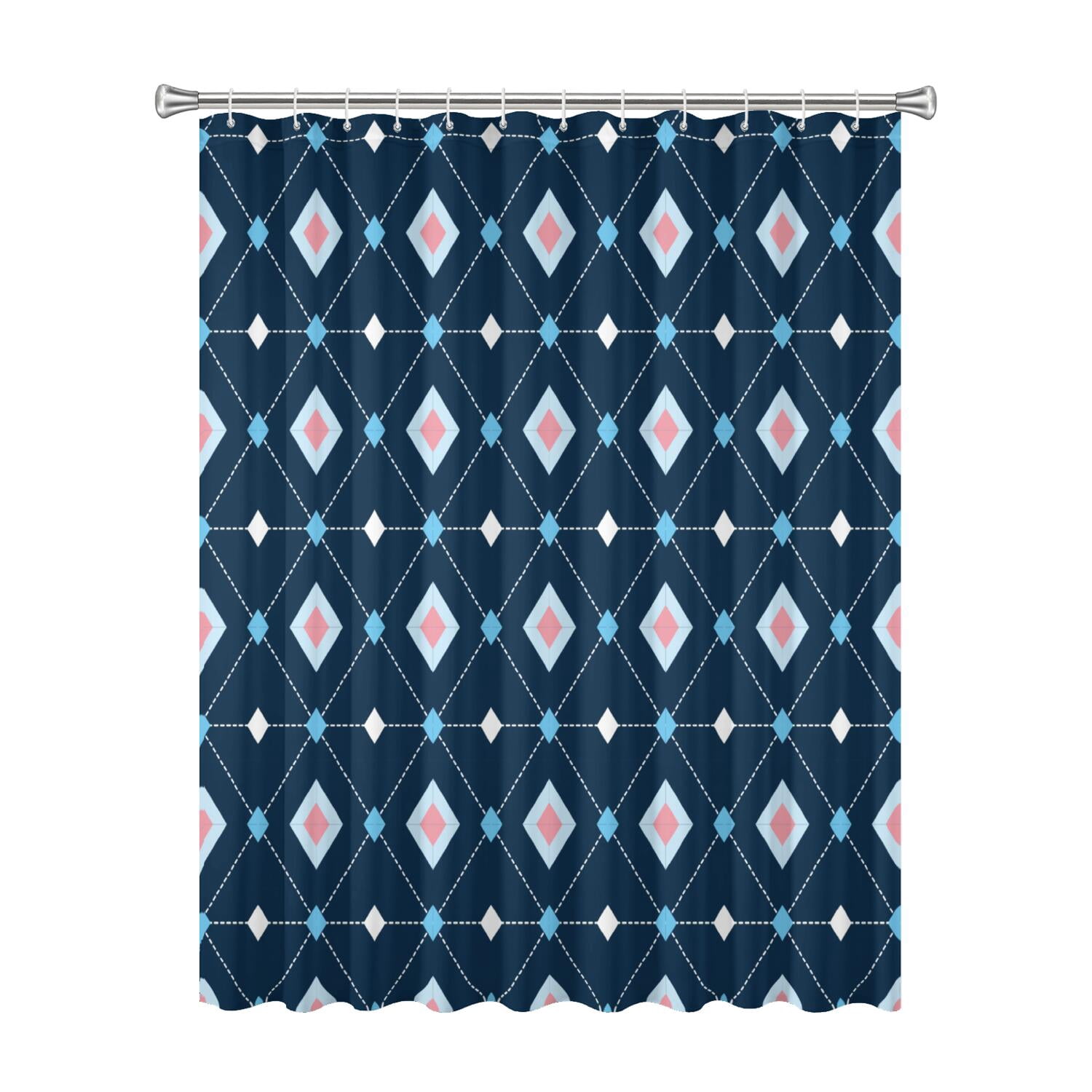 72x72 Inch Fabric Shower Curtain Waterproof Polyester, Elegant ...