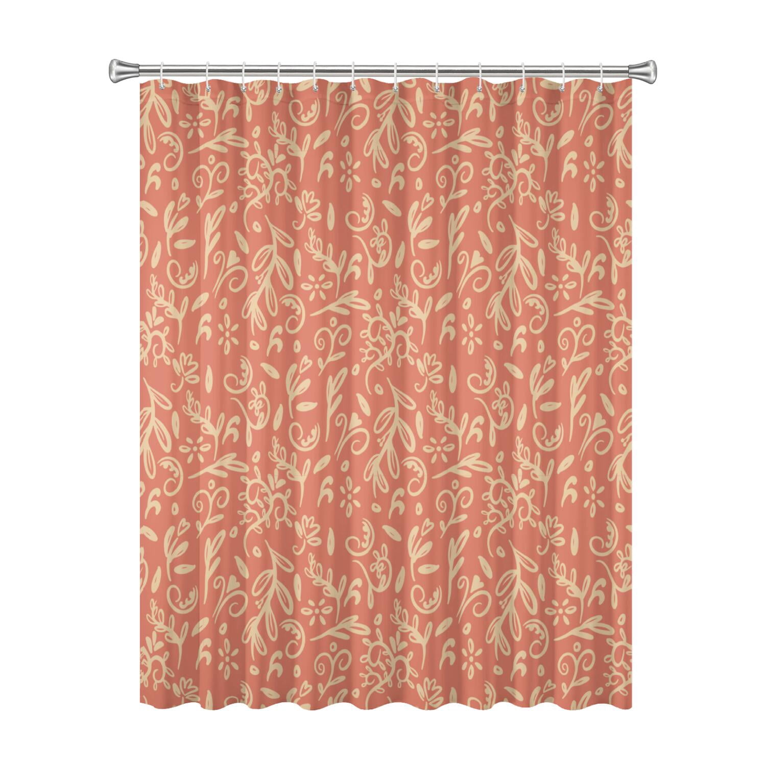 72x72 Inch Fabric Shower Curtain Waterproof Polyester, Spring Flowers ...