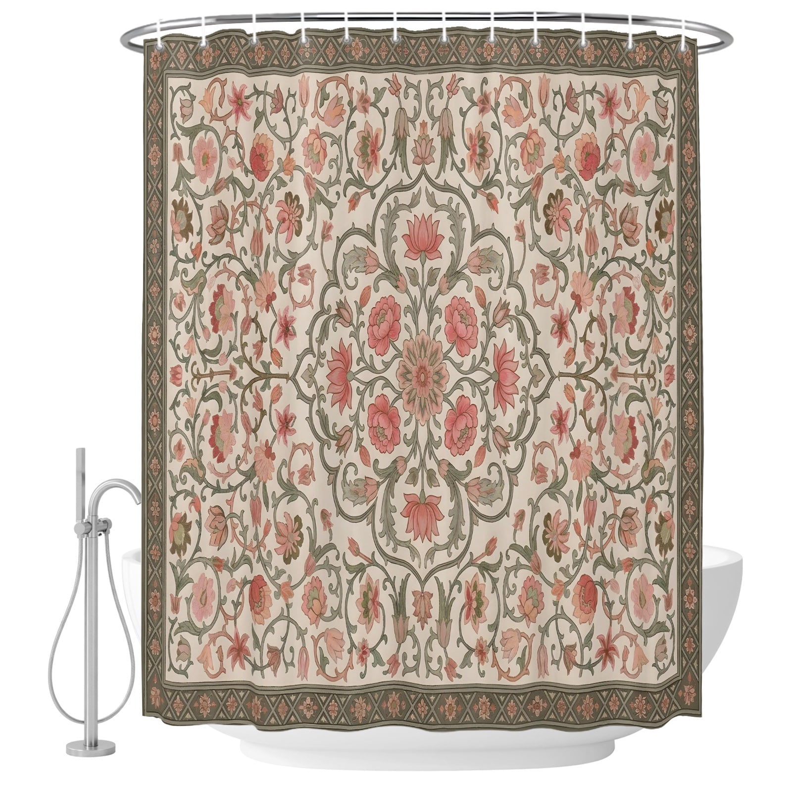72x78 Inch Shower Curtain Bohemia Bathroom Decor, Waterproof Fabric ...