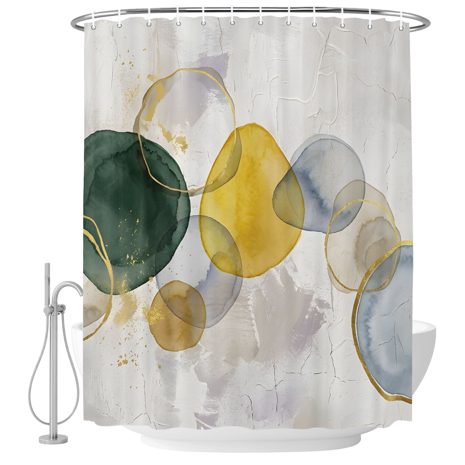 72x78 Inch Shower Curtain Modern Abstract Bathroom Decor, Waterproof ...