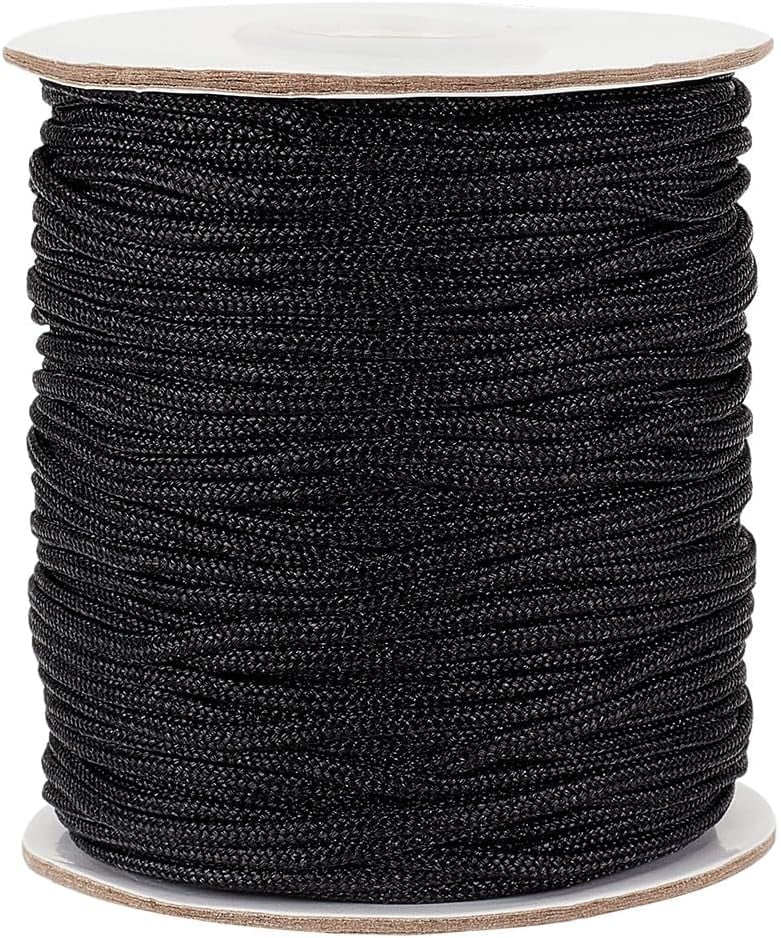 72yards Black Nylon Cord 2mm Nylon String Cord Nylon Cord Satin String ...