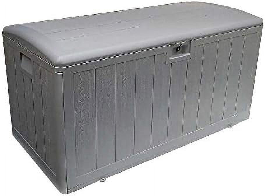 73 Gallon Weather-Resistant Resin Outdoor Storage Deck Box With Slide ...
