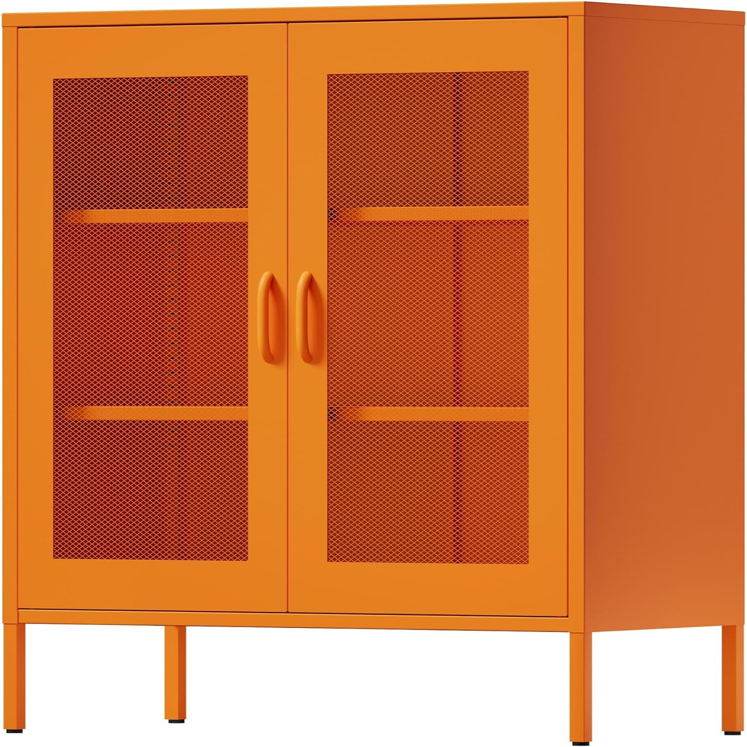 73 Inches Black Metal Cabinet with Mesh Doors 5 Tier Display Cabinet ...