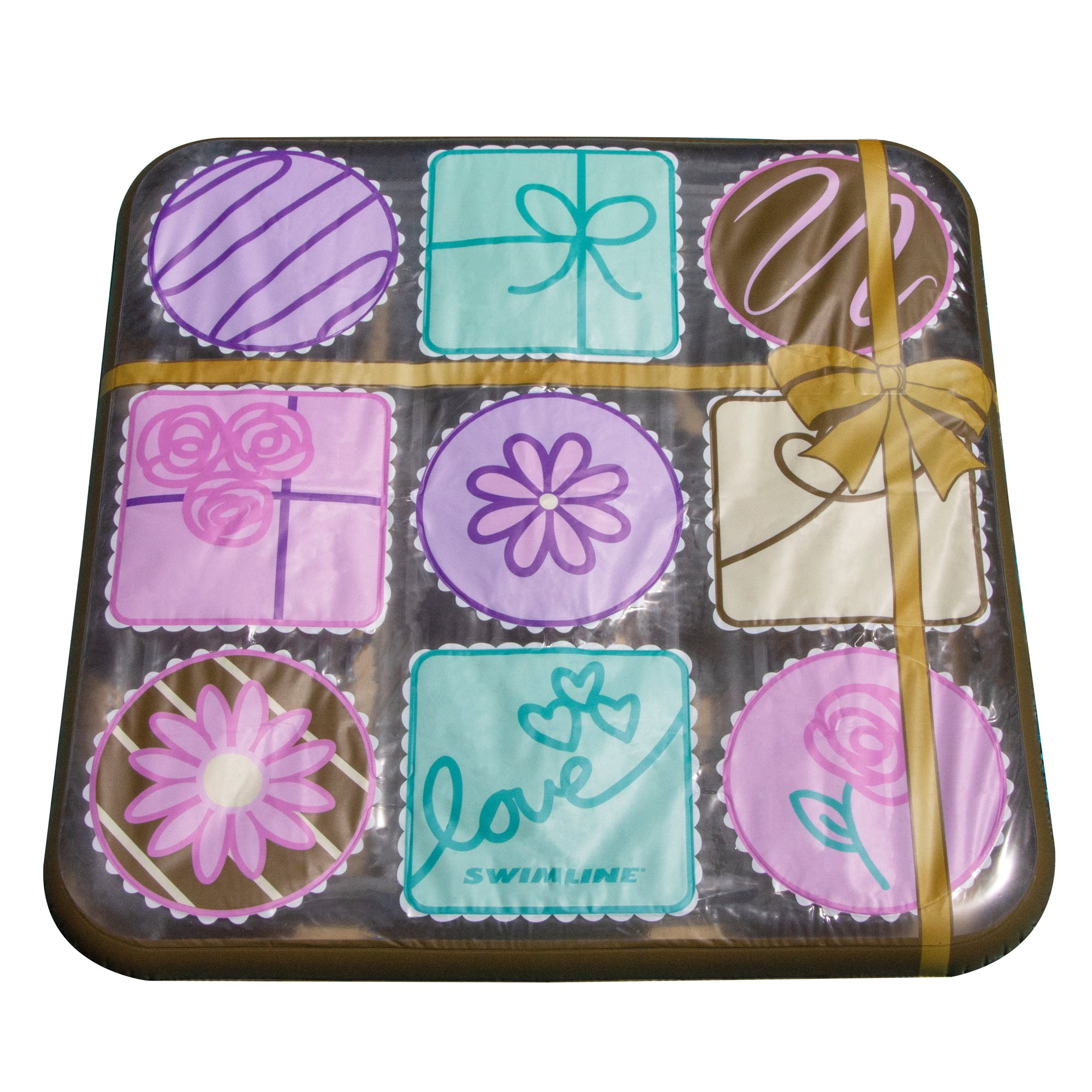 Chocolate Box Inflatable Swimming Pool Raft Float - 73 Purple - Walmart.com