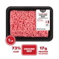 All Natural* 73% Lean/27% Fat Ground Beef, 1 lb Tray - Walmart.com