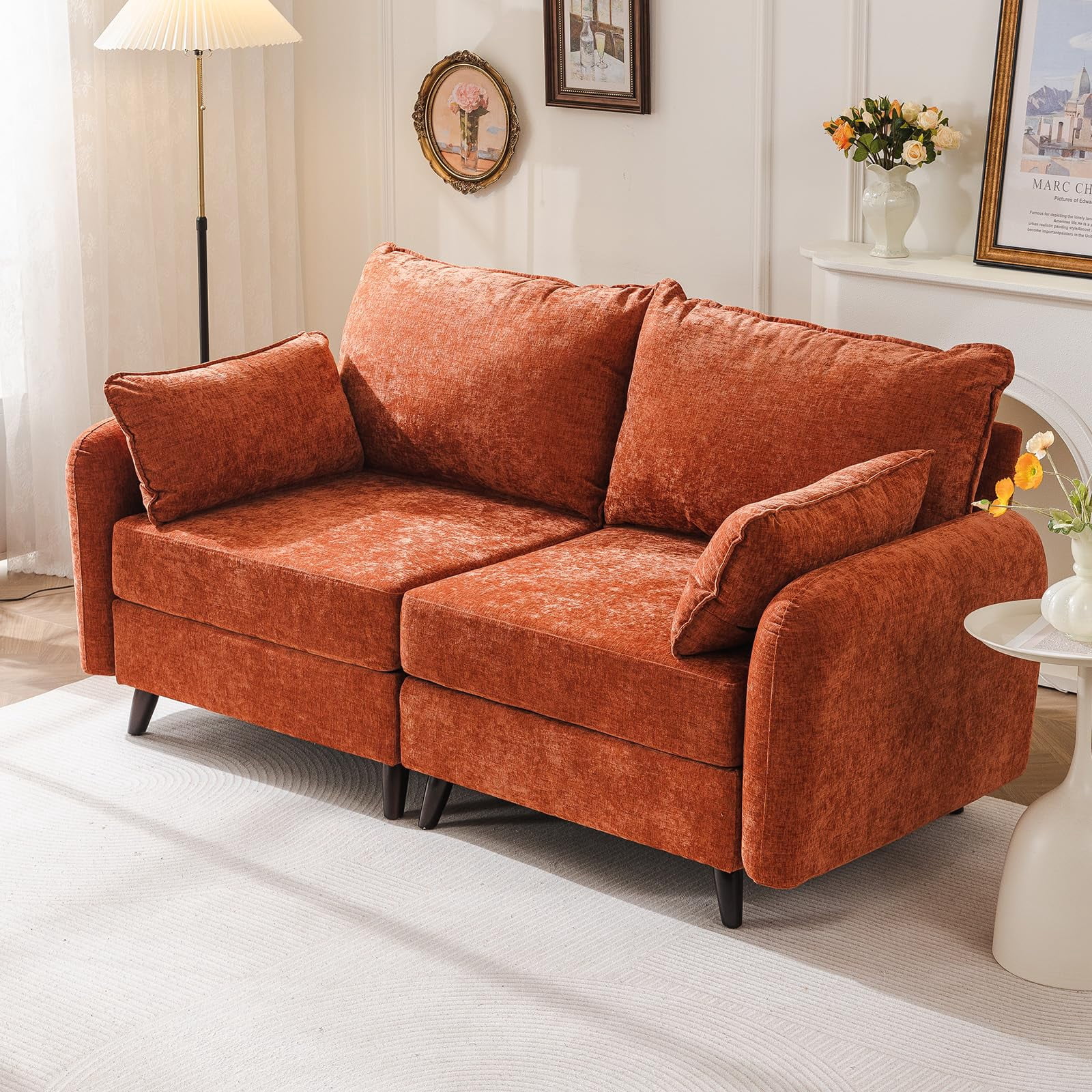 73'' Loveseat Sofa with All Seats Storage, Modular Sectional Couch with ...