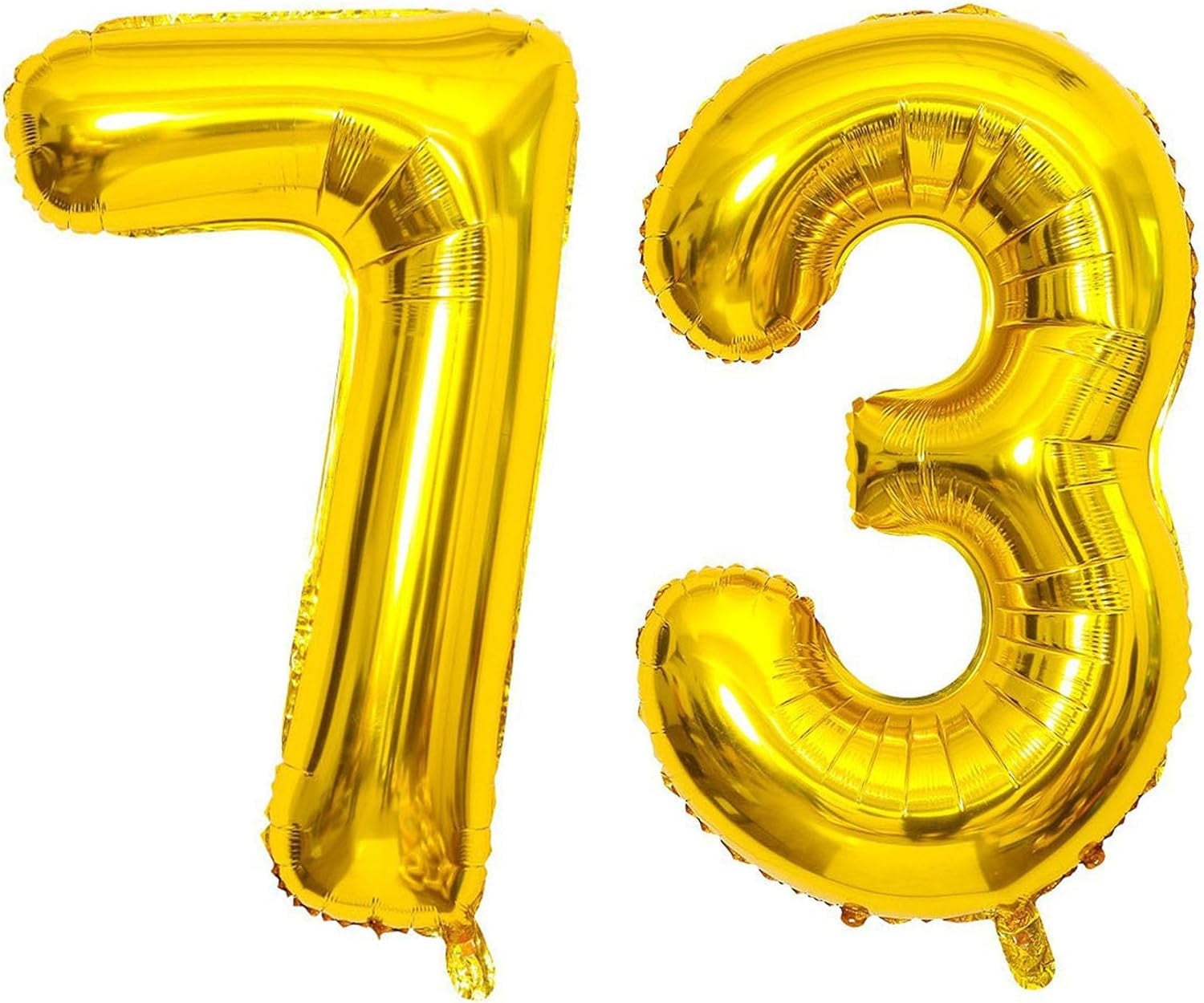 73 Number Balloons 40 Inch Gold Jumbo Foil Mylar 37 Balloon Numbers ...