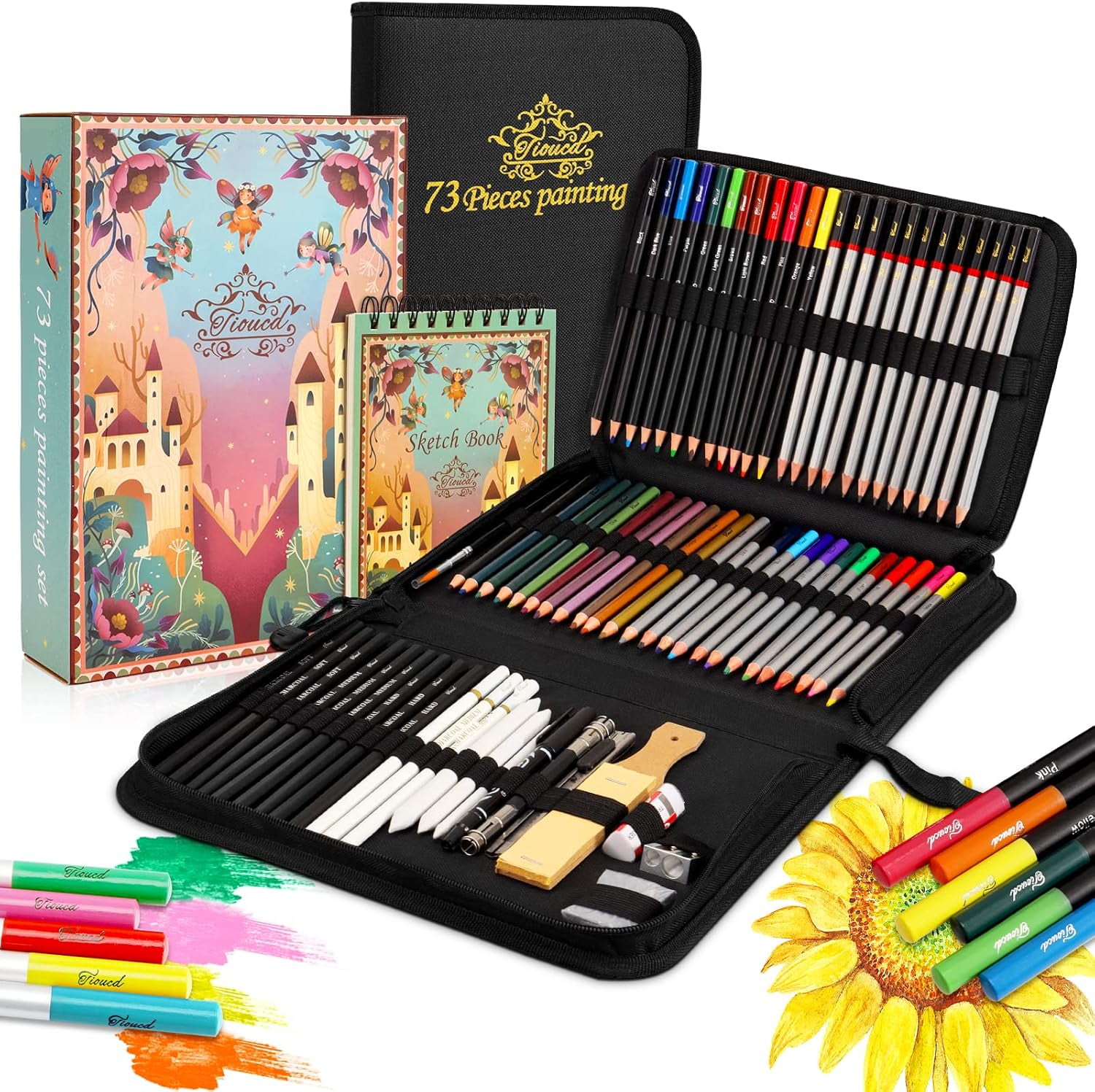 73 Pcs Drawing Kit – Professional Art Supplies Drawing Set with ...