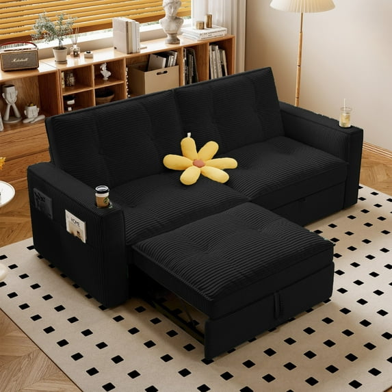 73" Sleeper Sofa,Queen Size Sofa Bed with Pull Out Bed, 2 Seater ...