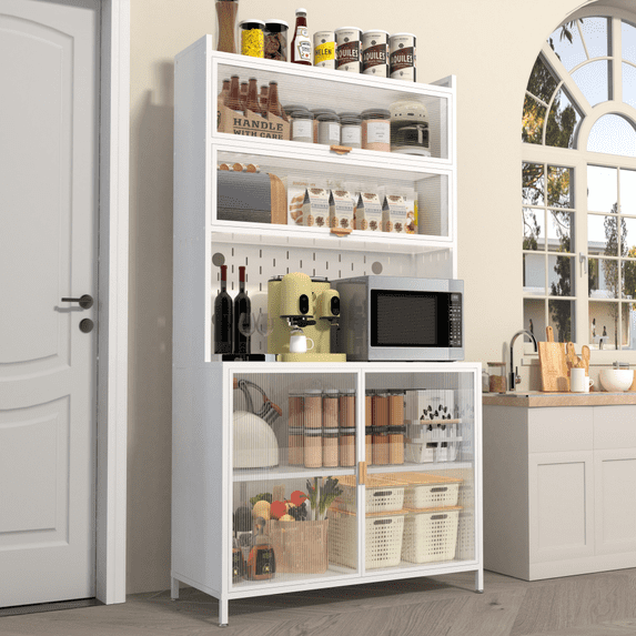 73'' Tall Kitchen Pantry Cabinet , 6 Level Flip Do,73'' Tall Kitchen ...