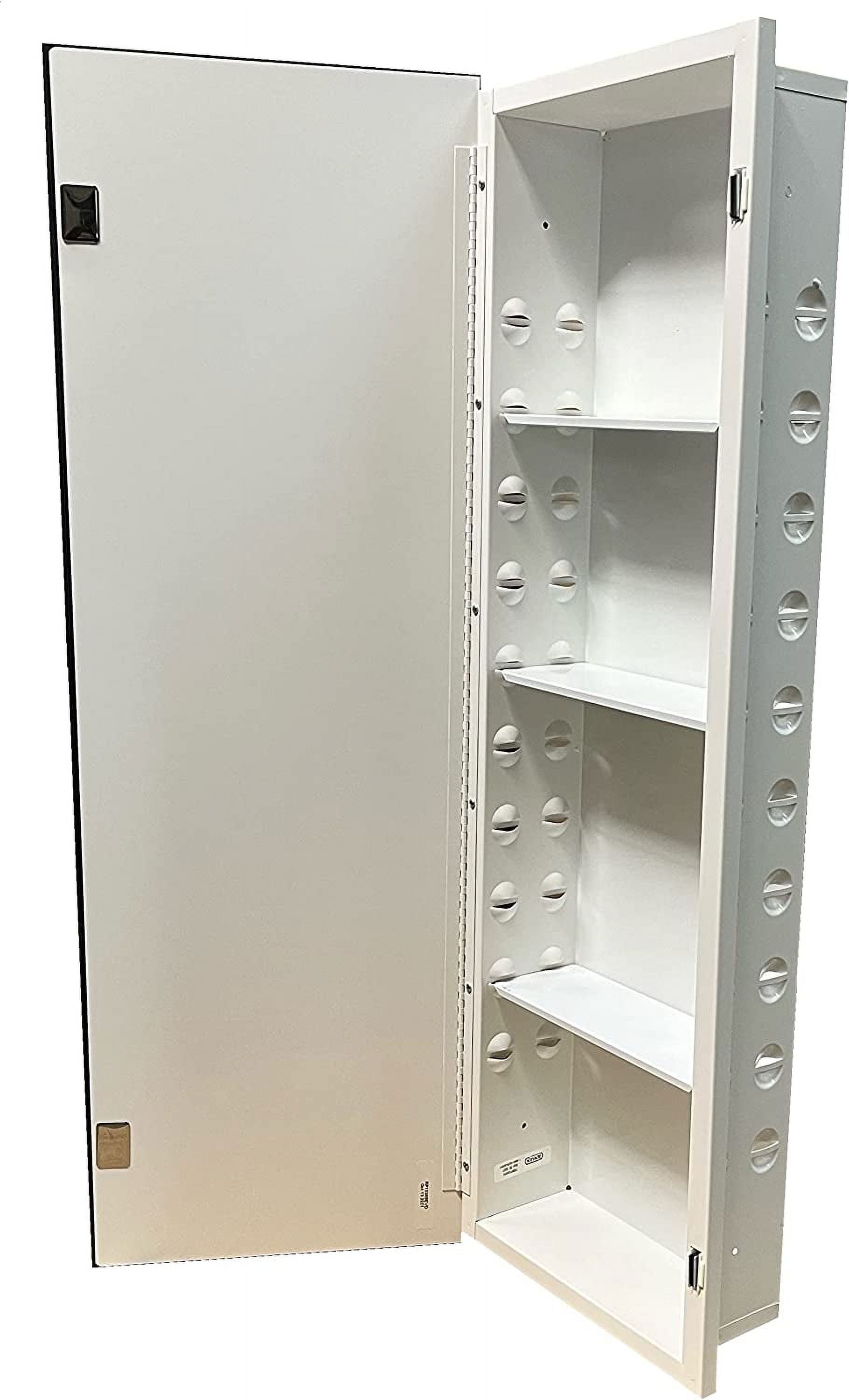 735P34WH 12" X 36" Pillar Recessed Cabinet with Polished Mirror ...