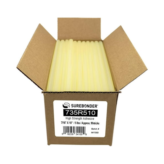 735R510 Full Size 10" High Strength Hot Glue Sticks for Cardboard ...