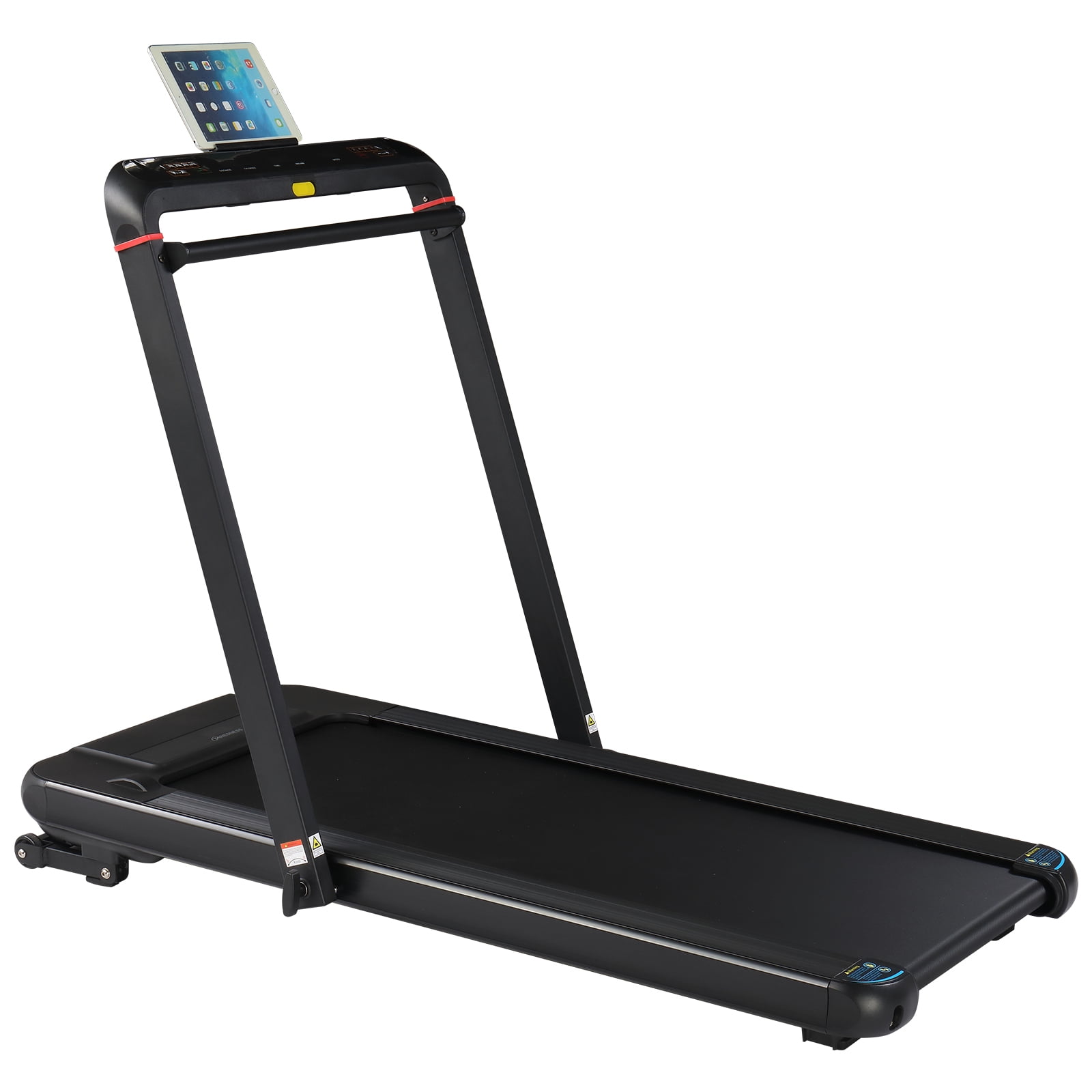 735W 110V Black Treadmill with LED Display and Heart Rate Monitor for ...