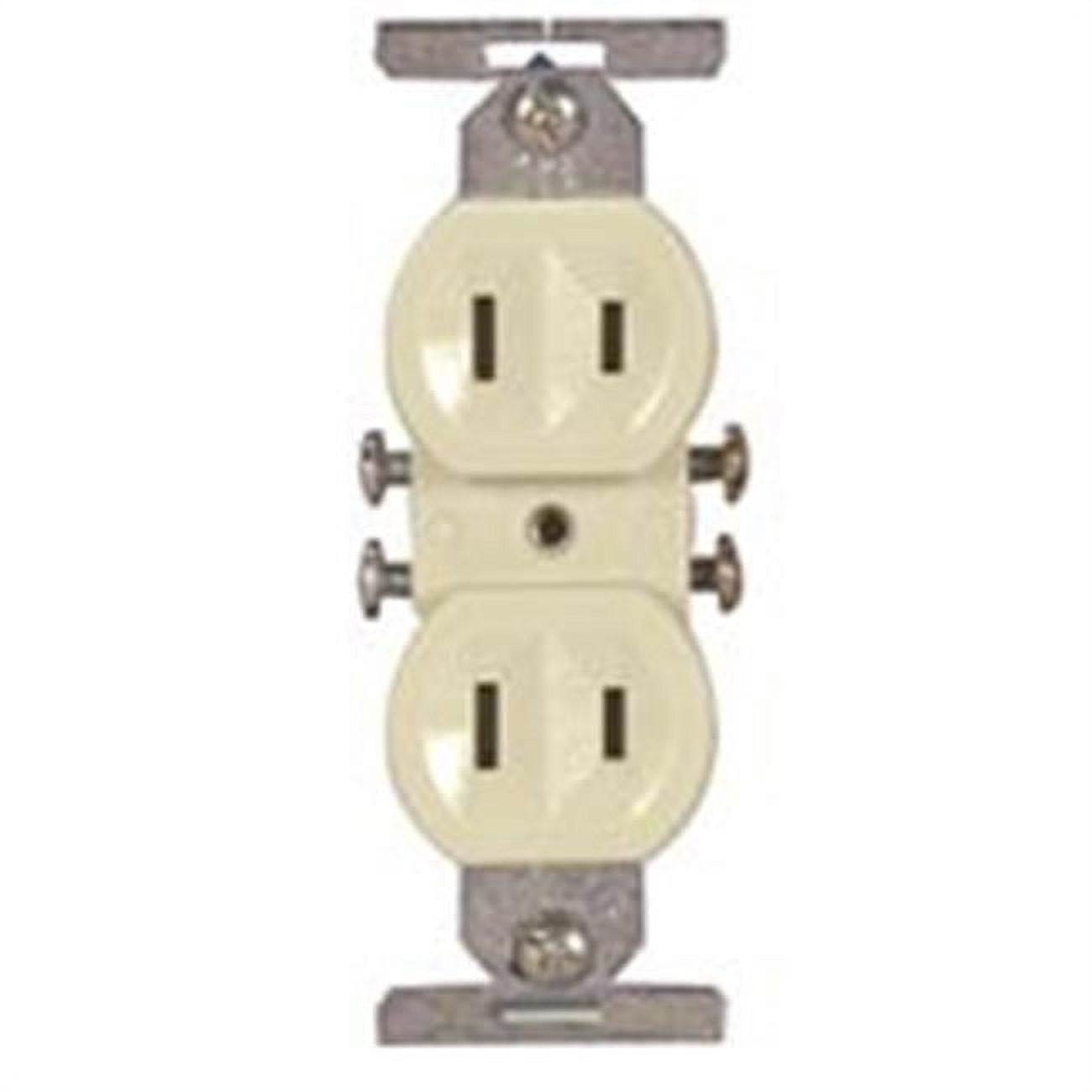 736V-BOX 15A 2 Wire Standard Ivory Duplex Receptacle - Walmart.com
